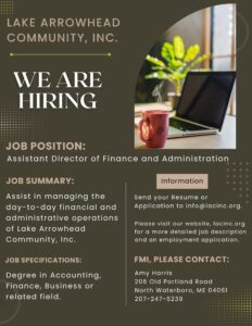 We Are Hiring – Office Staff | Lake Arrowhead Community