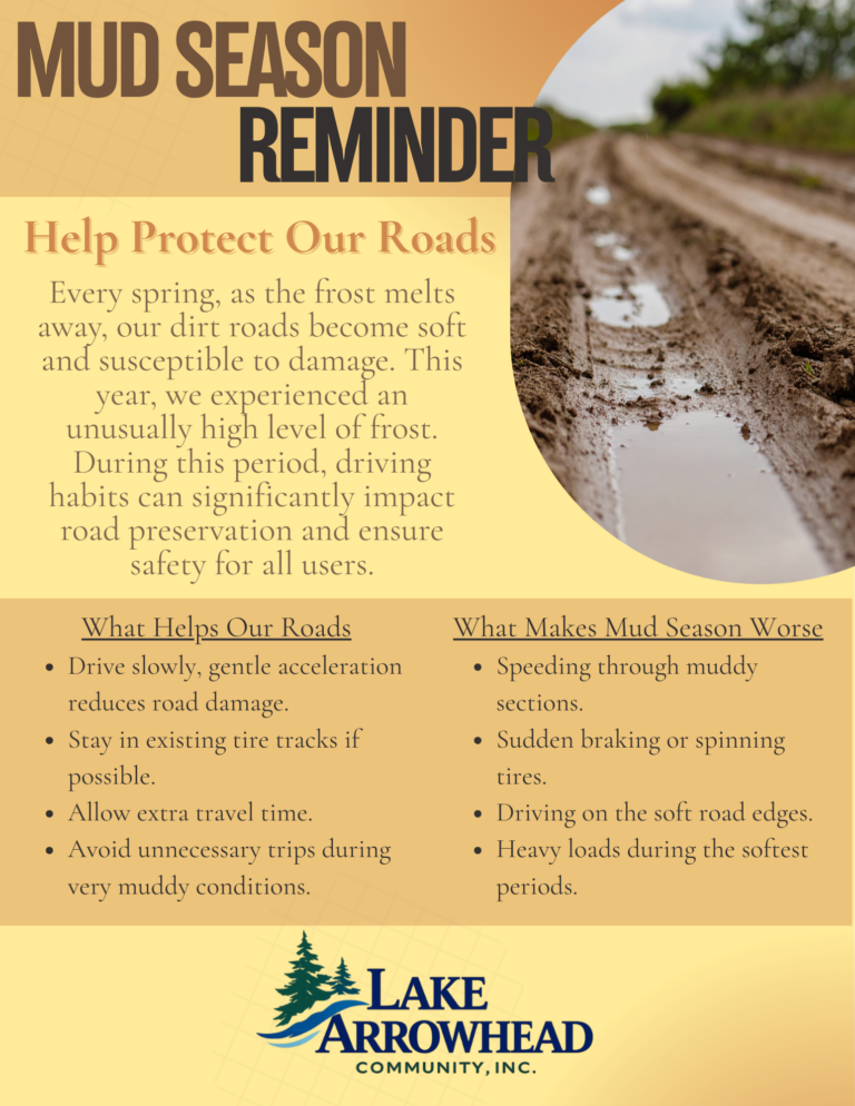 Mud Season | Lake Arrowhead Community